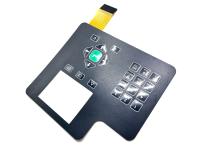 China Texture Coating 1x3 Matrix Stock Membrane Switch With Perimeter Emboss All Keys for sale
