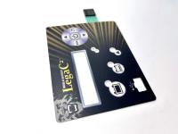 China Glossy Finish Polyester Transparent Window Tactile Push Button For CNC Machine for sale