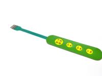China Tactile Rasied Buttons Membrane Button Panel With Nicomatic Female Connector for sale