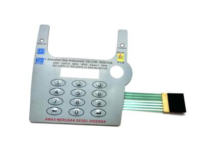 China Glossy Finish Polyester Transparent Window Tactile Dome Button For CNC Machine for sale
