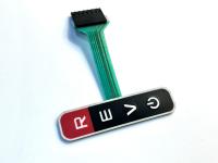 China Key Pad Instrument Membrane Keypad With 2.54MM Pitch Female Connector for sale