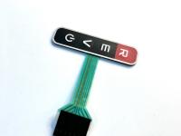 China Key Pad Instrument Membrane Keypad With 2.54MM Pitch Female Connector for sale