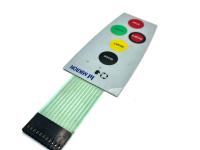 China Glossy Finish Polyester Transparent Window Custom Membrane Keypad For CNC Machine for sale