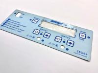 China Glossy Finish Polyester Transparent Window Custom Membrane Keypad Manufacturers For CNC Machine for sale