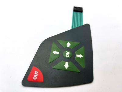 China Key Pad Instrument Membrane Switch Panels With 2.54MM Pitch Female Connector for sale