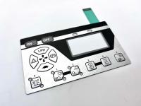 China Monochrome Screen Printing Membrane Switch Panel With Frosted LED Window for sale