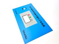 China Texture Surface Digital Printing Graphic Overlay Membrane With Die Cutting Window for sale