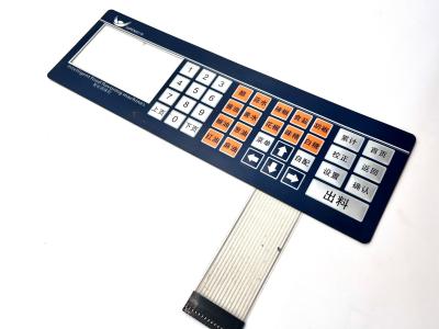 China Key Pad Instrument Membrane Switch Prototype With 1.25MM Pitch Female Connector for sale
