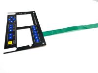 China Key Pad Instrument Stock Membrane Switch With 2.54MM Pitch Female Connector for sale