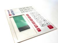 China Clear 6 Layers Polyester Single Key Membrane Switch With 1 Million Life Cycles for sale