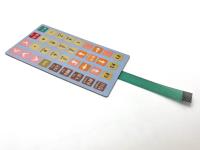 China Clear 6 Layers Polyester Membrane Switch Panel With 1 Million Life Cycles for sale