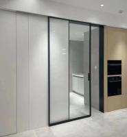 China Kitchen Glass Aluminum Alloy Sliding Door Customizable Surface Finished for sale
