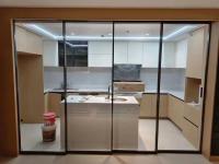 China Kitchen Glass Aluminum Alloy Sliding Door Customizable Surface Finished for sale