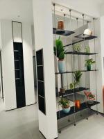China Living Room Custom Stainless Steel Shelf Office Decorative Storage Shelf for sale