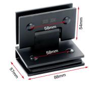 China Copper Custom Frameless Shower Flipper Panel Hinges Two Way Glass To Glass Shower Hinge for sale