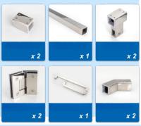 China 135 Degrees Partitioned Shower Door Profile Waterproof Shower Door Hardware for sale