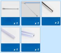 China 135 Degrees Partitioned Shower Door Profile Waterproof Shower Door Hardware for sale