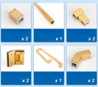 China 135 Degrees Partitioned Shower Door Profile Waterproof Shower Door Hardware for sale