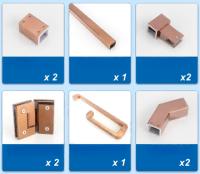 China 135 Degrees Partitioned Shower Door Profile Waterproof Shower Door Hardware for sale