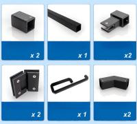 China 135 Degrees Partitioned Shower Door Profile Waterproof Shower Door Hardware for sale