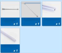 China 25 Square Shower Door Profile Easy Installation With Hardware Accessories for sale