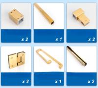 China 25 Square Shower Door Profile Easy Installation With Hardware Accessories for sale