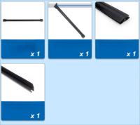 China 25 Square Shower Door Profile Easy Installation With Hardware Accessories for sale