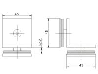 China Cast Stainless Steel Glass Shower Door Clamps Corrosion Protection for sale