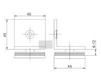 China High Accuracy Shower Room Accessories Precision Casting Frameless Shower Door Clamps for sale