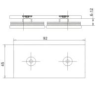China Easy Installation Shower Door Clamps Long Lasting Corrosion Resistance for sale