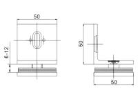 China Easy Installation Shower Door Clamps Long Lasting Corrosion Resistance for sale