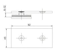 China Easy Installation Shower Door Clamps Long Lasting Corrosion Resistance for sale