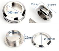 China Hidden Non Punching Shower Door Pull Stainless Steel Round Easy Replacement for sale
