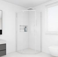 China Diamond Shaped Shower Glass Wall Profile Erosion Resistant For Bathroom Partition for sale