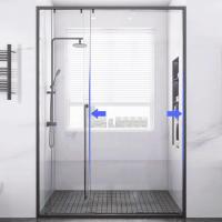 China Stainless Steel Shower Glass Profile SUS304 Glass Shower Door Hardware for sale