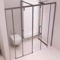 China Stainless Steel Shower Sliding Door Frame Customized Multiple Color for sale