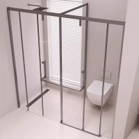 China Stainless Steel Shower Sliding Door Frame Customized Multiple Color for sale
