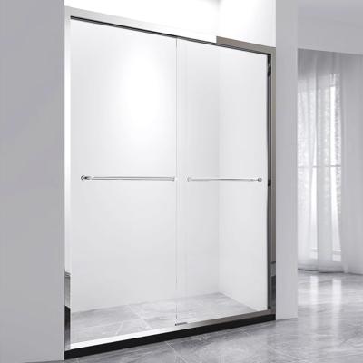 China Hidden Wheel Stainless Steel Profile Shower Room Shower Sliding Door Frame for sale