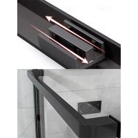 China Hidden Wheel Stainless Steel Profile Shower Room Shower Sliding Door Frame for sale