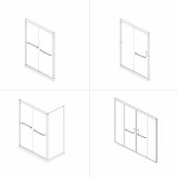 China Hidden Wheel Stainless Steel Profile Shower Room Shower Sliding Door Frame for sale