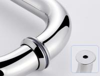 China Hotel Round Tube Shower Door Glass Handle Seven And L Shaped High Strength for sale