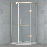 China SUS201/304 Stainless Steel Frameless Shower Door Hinges Customizable for sale