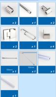 China Anti Wear Satin Finished Glass Shower Hinge Corrosion Resistance Round Pipe Hinge for sale
