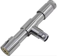 China Anti Wear Satin Finished Glass Shower Hinge Corrosion Resistance Round Pipe Hinge for sale