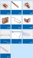 China Anti Wear Satin Finished Glass Shower Hinge Corrosion Resistance Round Pipe Hinge for sale