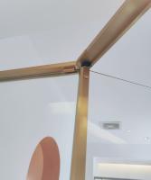 China SUS304 Gold Shower Door Frame Rust Resistance Stainless Steel Profile for sale