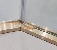 China SUS304 Gold Shower Door Frame Rust Resistance Stainless Steel Profile for sale