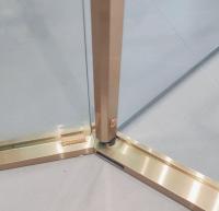 China SUS304 Gold Shower Door Frame Rust Resistance Stainless Steel Profile for sale