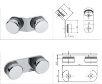 China Customizable Glass Shower Hinge Brass Corrosion Resistance For Bathroom for sale