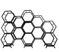China Stainless Steel 304 Honeycomb Wall Shelves For Office And Living Room for sale